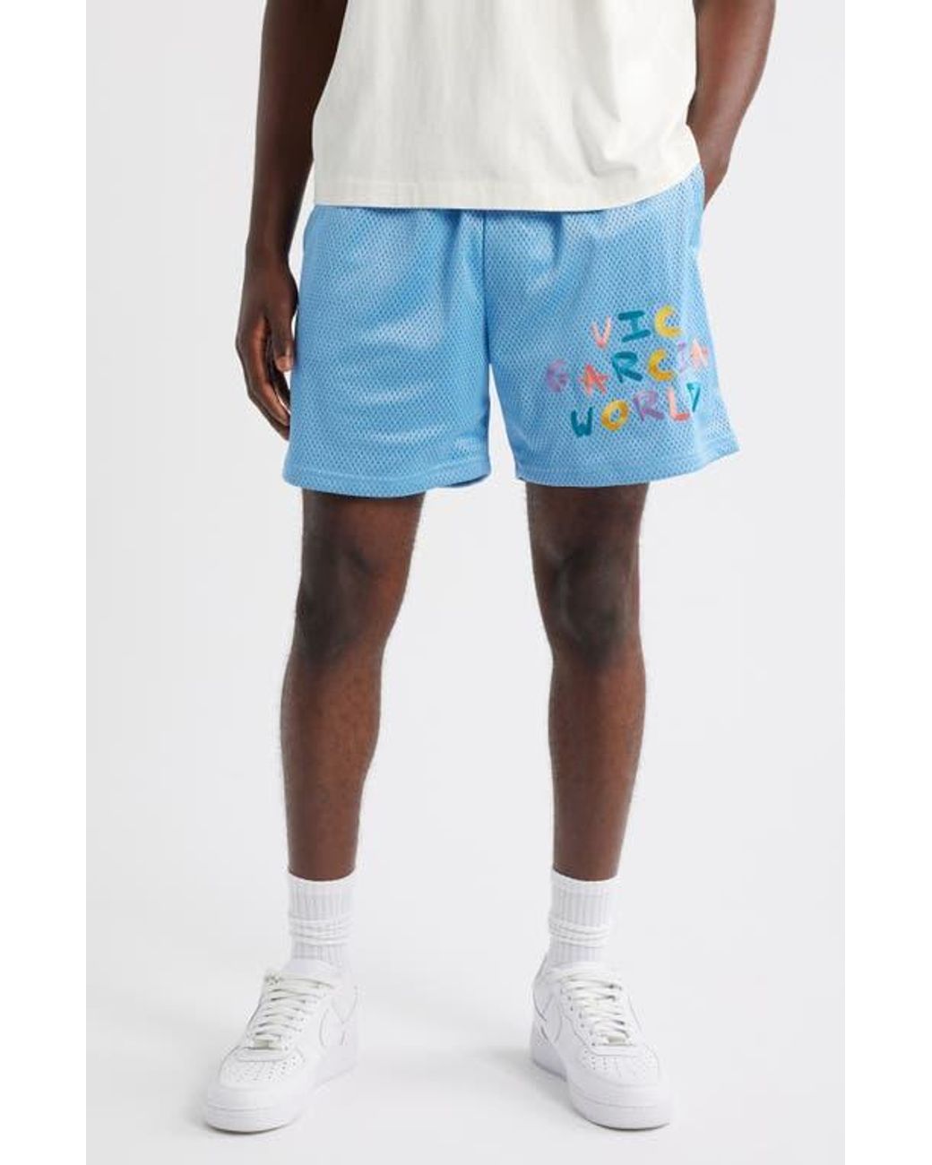 VIC GARCIA WORLD Drip Nylon Mesh Shorts in Blue for Men | Lyst