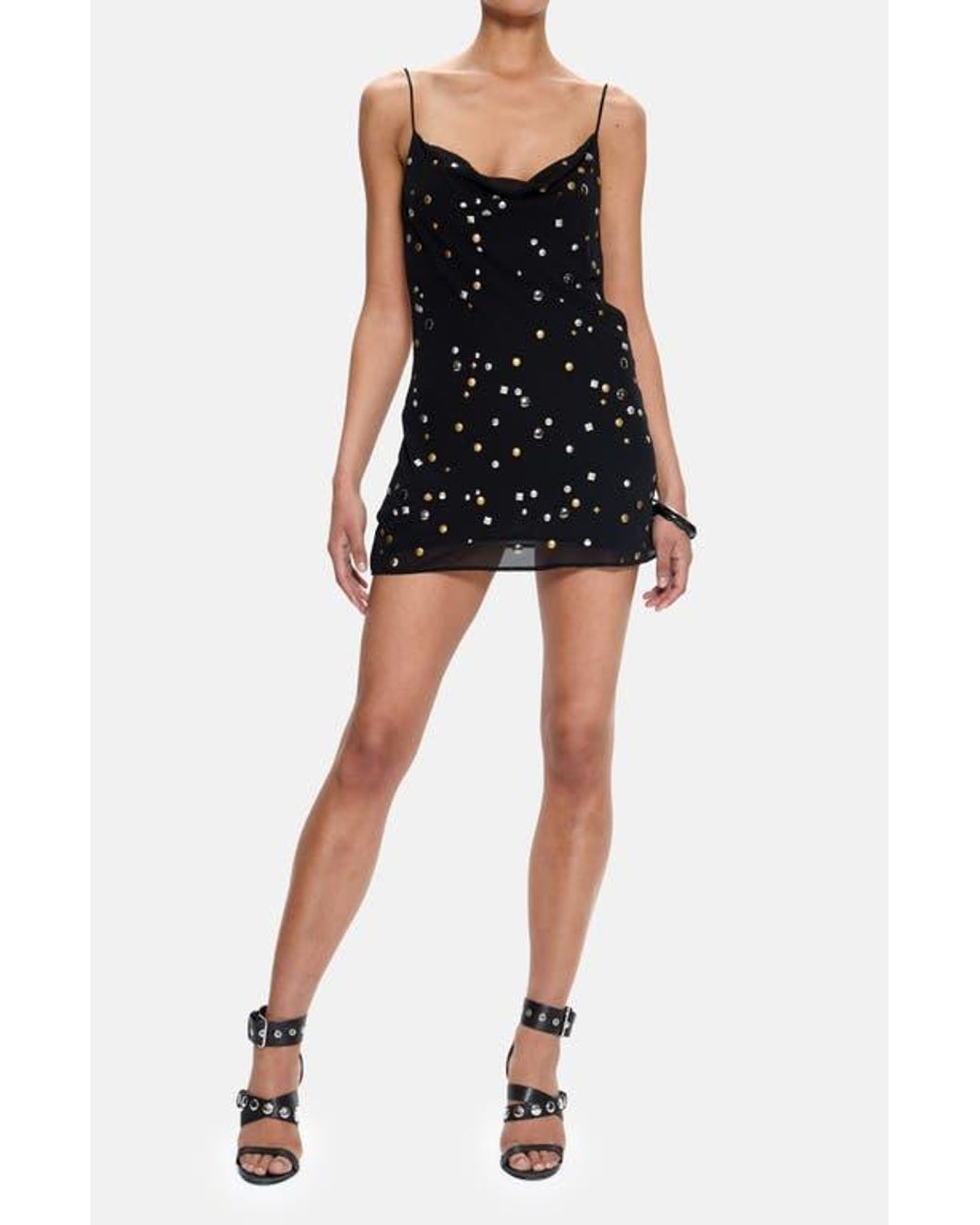 Jaded London Studded Mirage Minidress in Black | Lyst