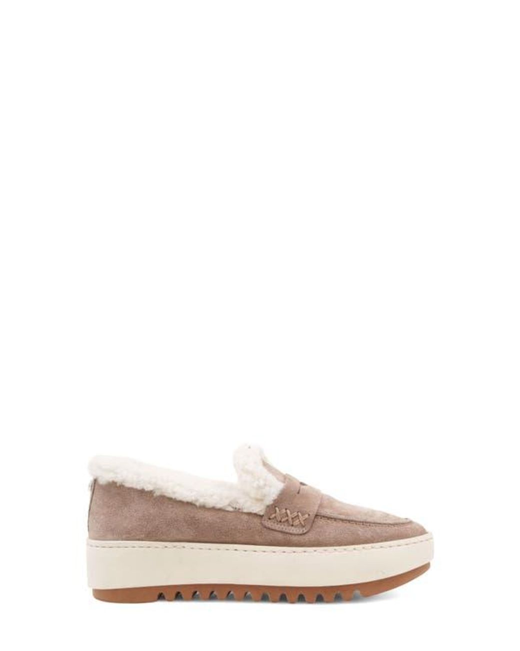 Aquatalia Ameila Genuine Shearling Lined Weatherproof Penny Loafer in ...
