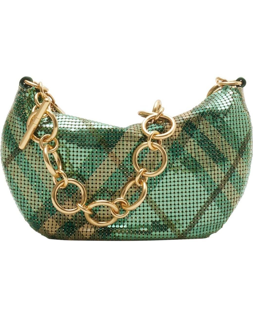 Burberry Chainmail Bag in Green | Lyst