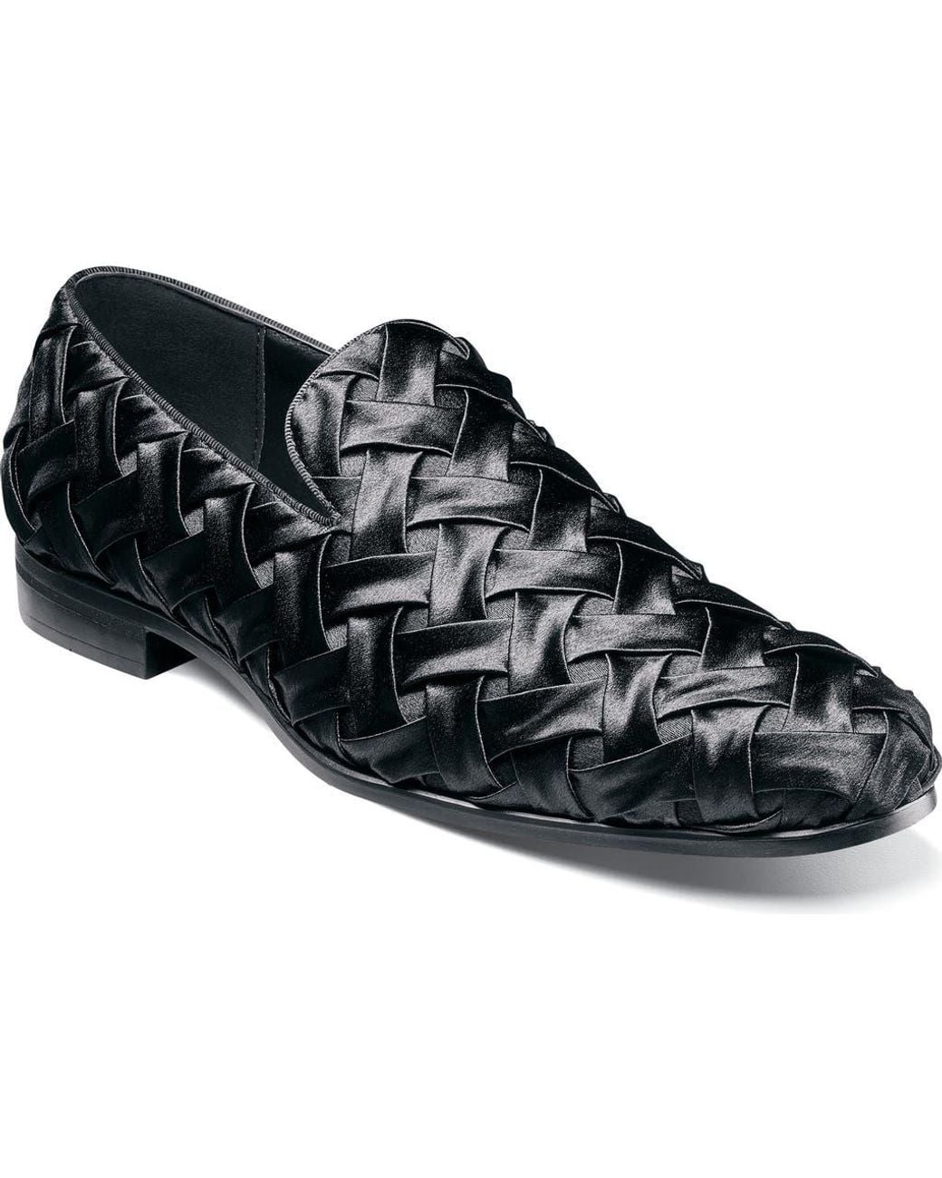 Stacy Adams Savoir Satin Slip On Loafer in Black for Men | Lyst