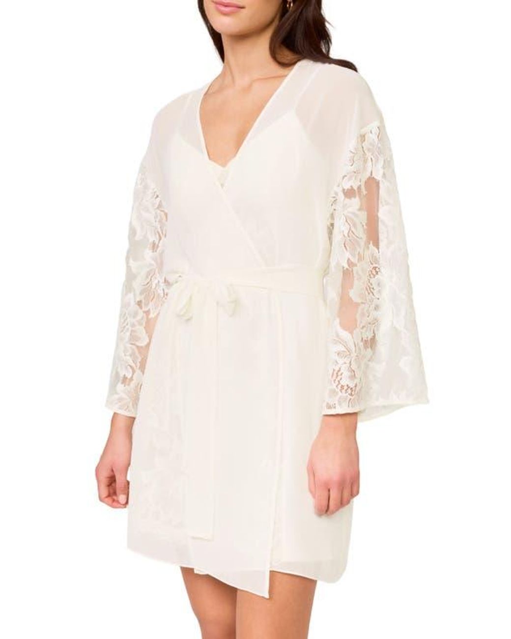 Rya Collection Royale Chiffon Robe in White | Lyst