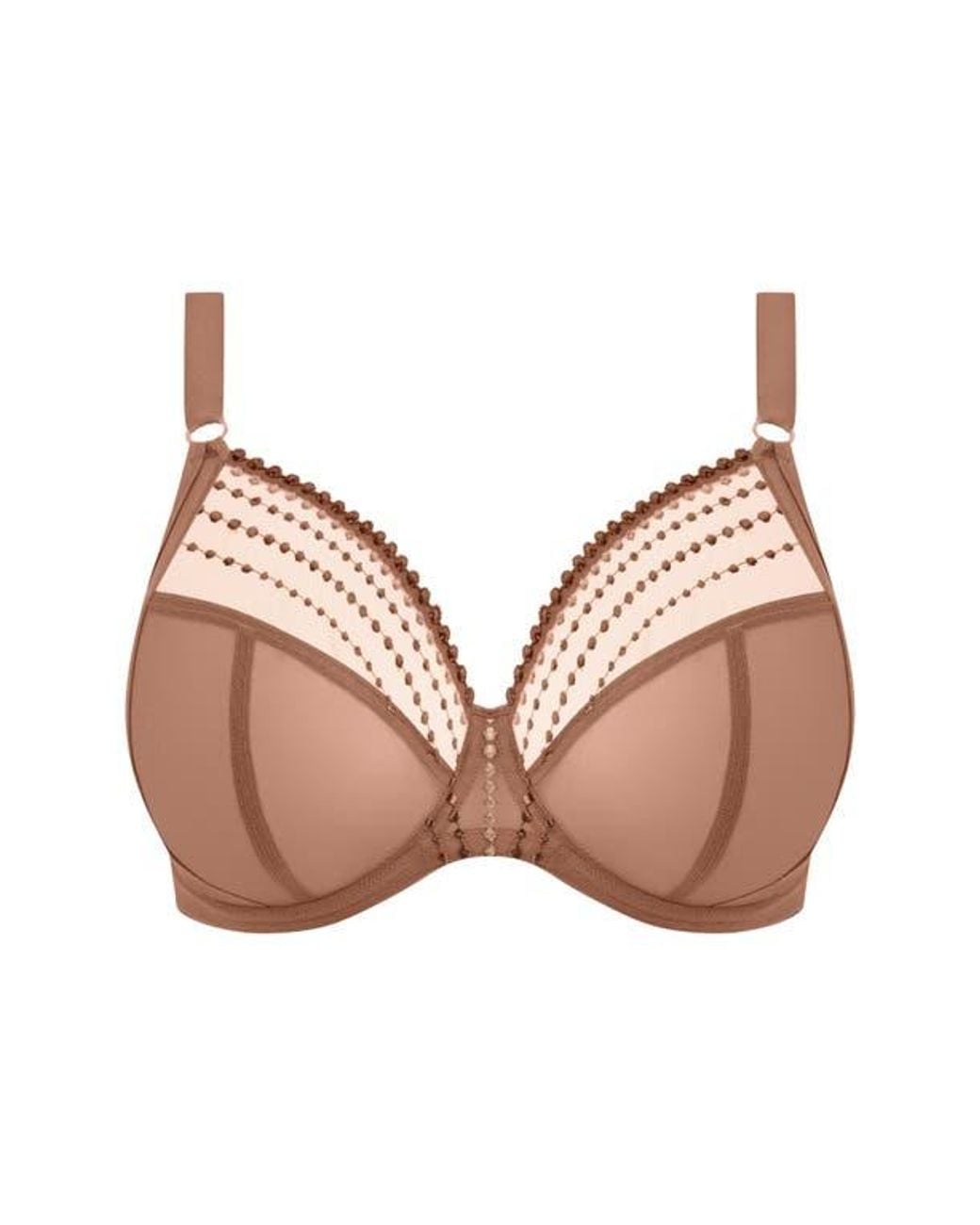 Elomi Matilda Full Figure Underwire Plunge Bra in Brown | Lyst