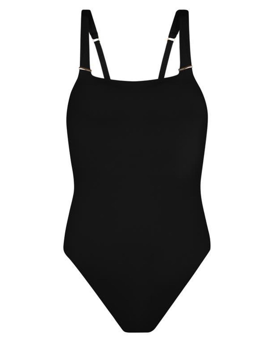 La Blanca Luxe Square Neck One-Piece Swimsuit in Black | Lyst