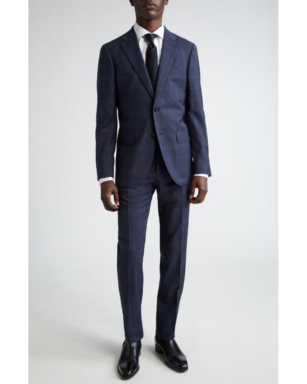 Boglioli B-Line Glen Plaid Virgin Wool Suit in Blue for Men | Lyst