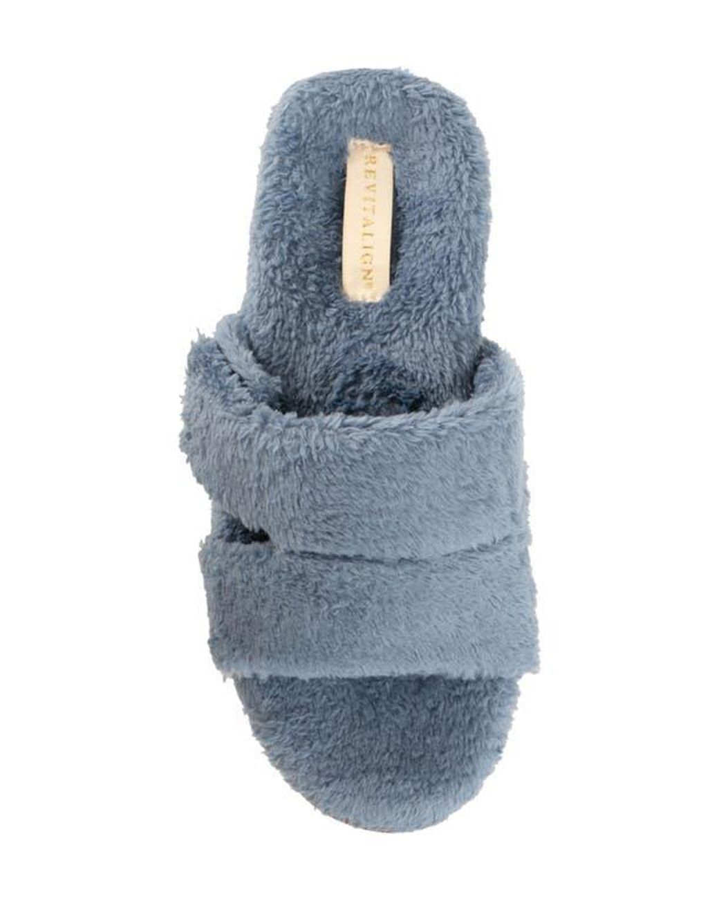 Revitalign Callie High Pile Fleece Slide Slipper in Blue | Lyst