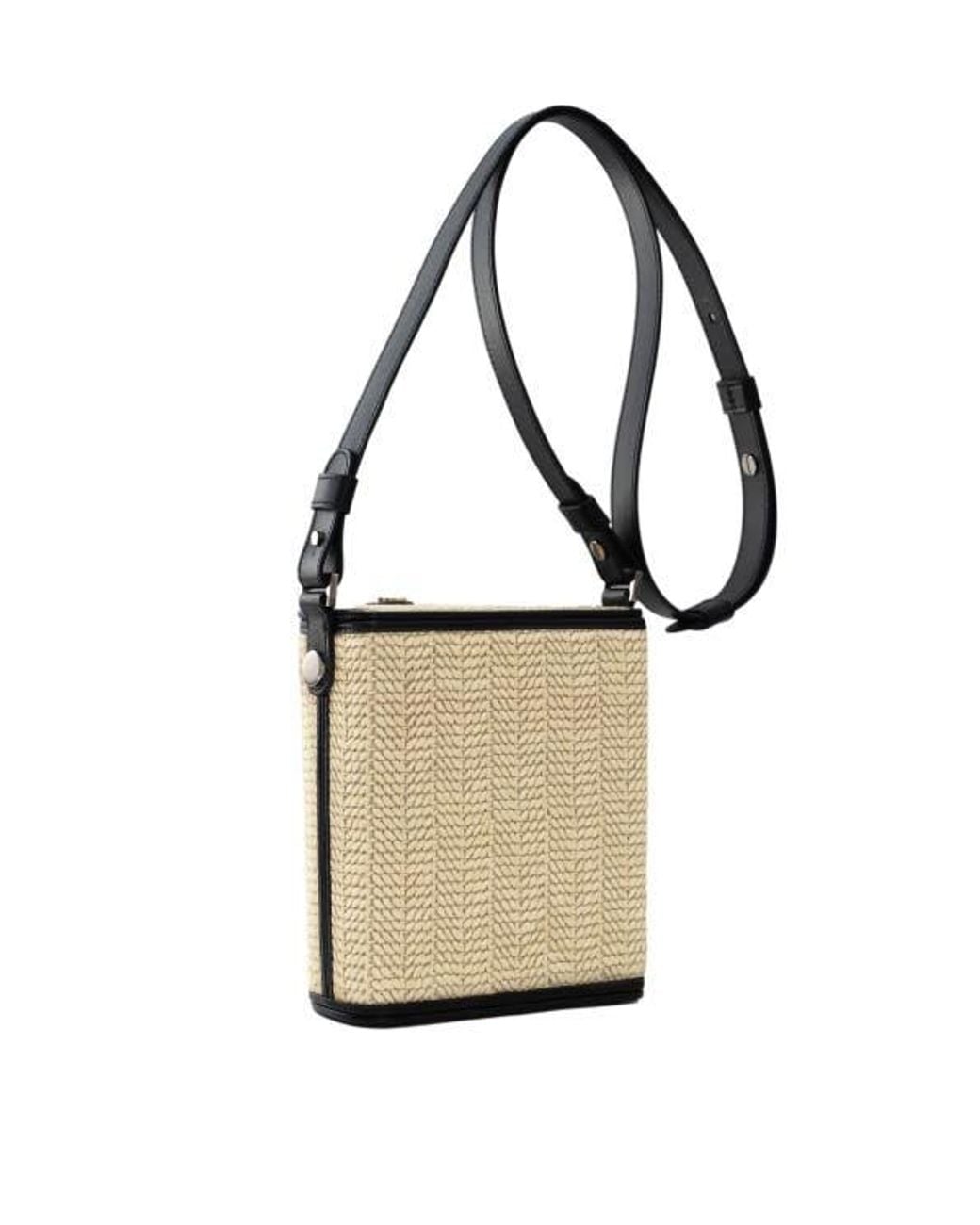 PERRIN Paris La Parisienne Xbody Raphia in White | Lyst