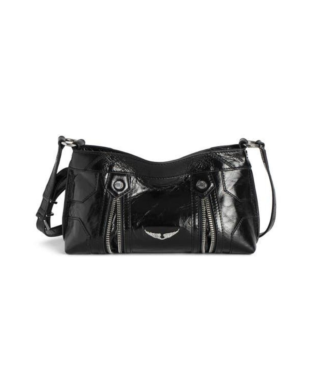 Zadig & Voltaire Sunny Mood Vintage Patent Crossbody Bag in Black | Lyst