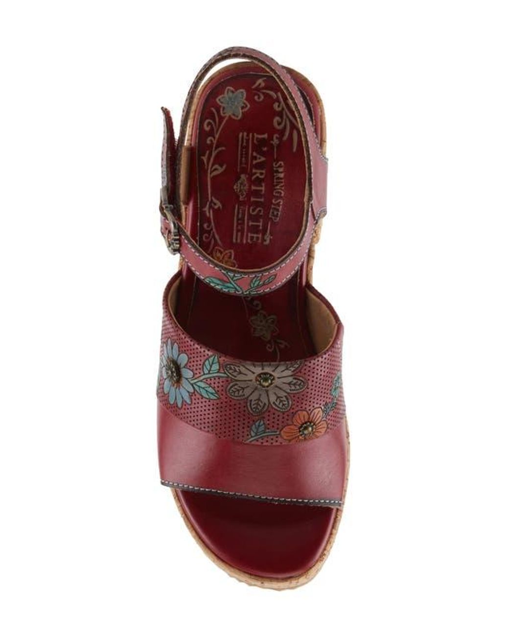 Spring Step Halena Platform Sandal in Red | Lyst
