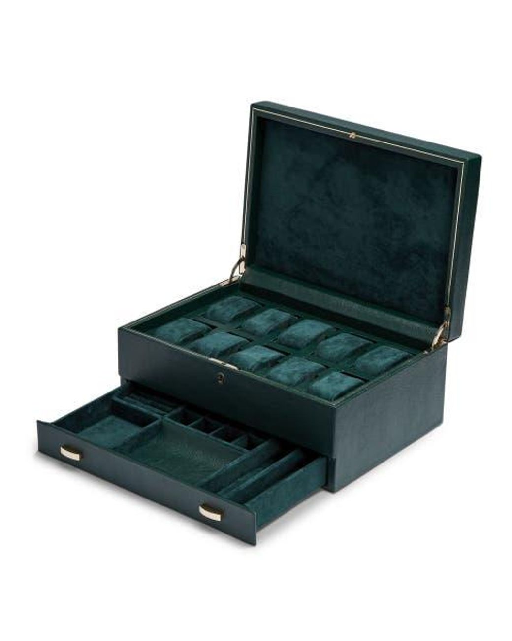 Wolf British Racing 10 Piece Watch Box With Drawer in Green for Men | Lyst