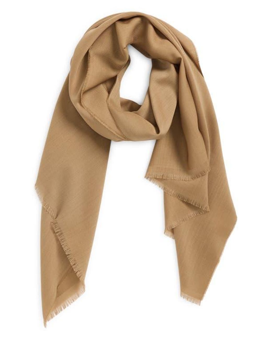 TOTEME Mercerized Wool Fringe Scarf in Natural | Lyst