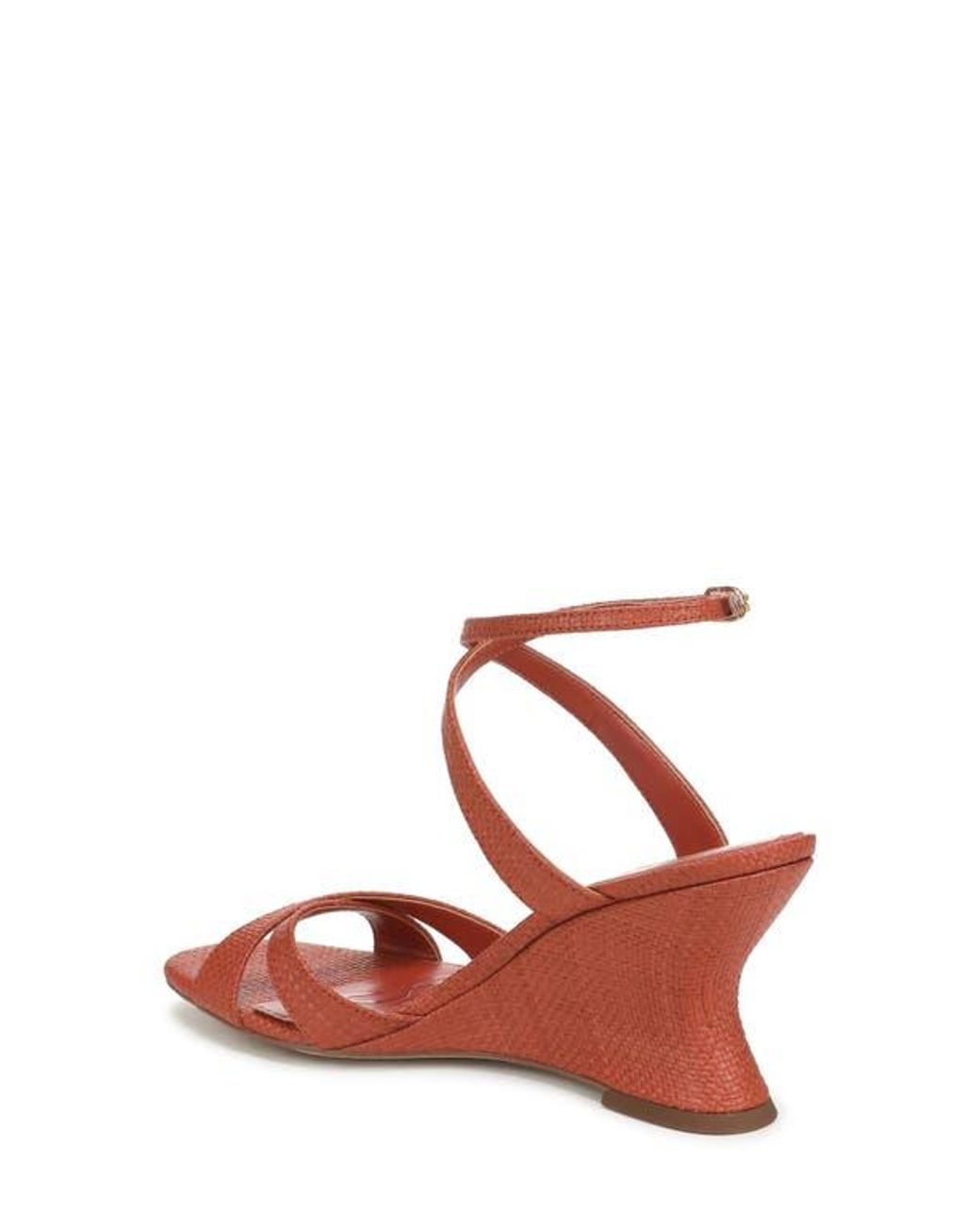 Sam Edelman Davi Ankle Strap Wedge Sandal in Brown | Lyst