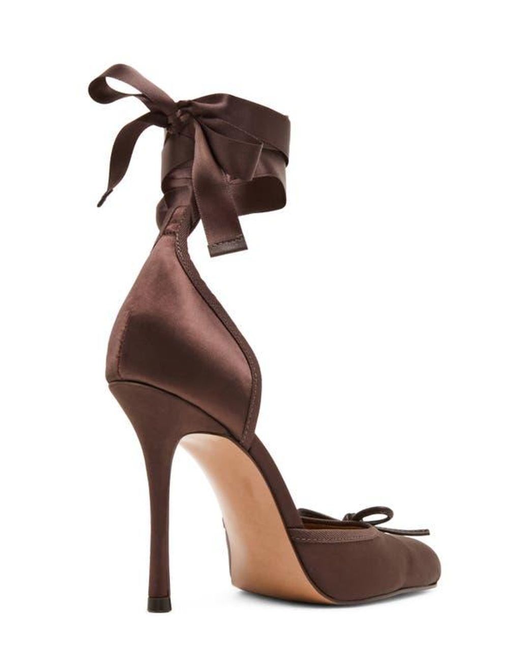 Steve Madden Larina Ankle Wrap Pump in Brown | Lyst