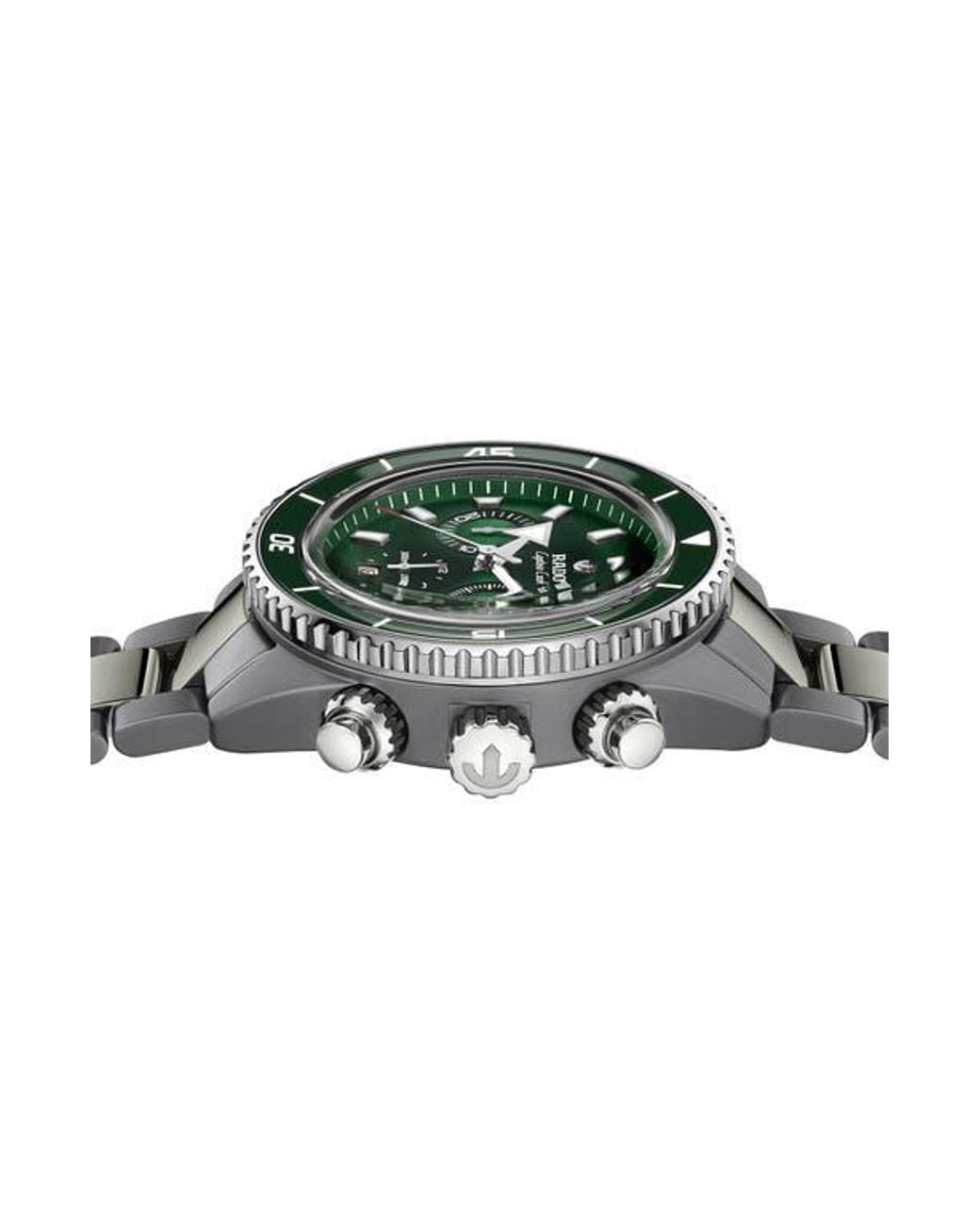 Rado Captain Cook Automatic Chronograph Bracelet Watch, 43Mm in Green ...