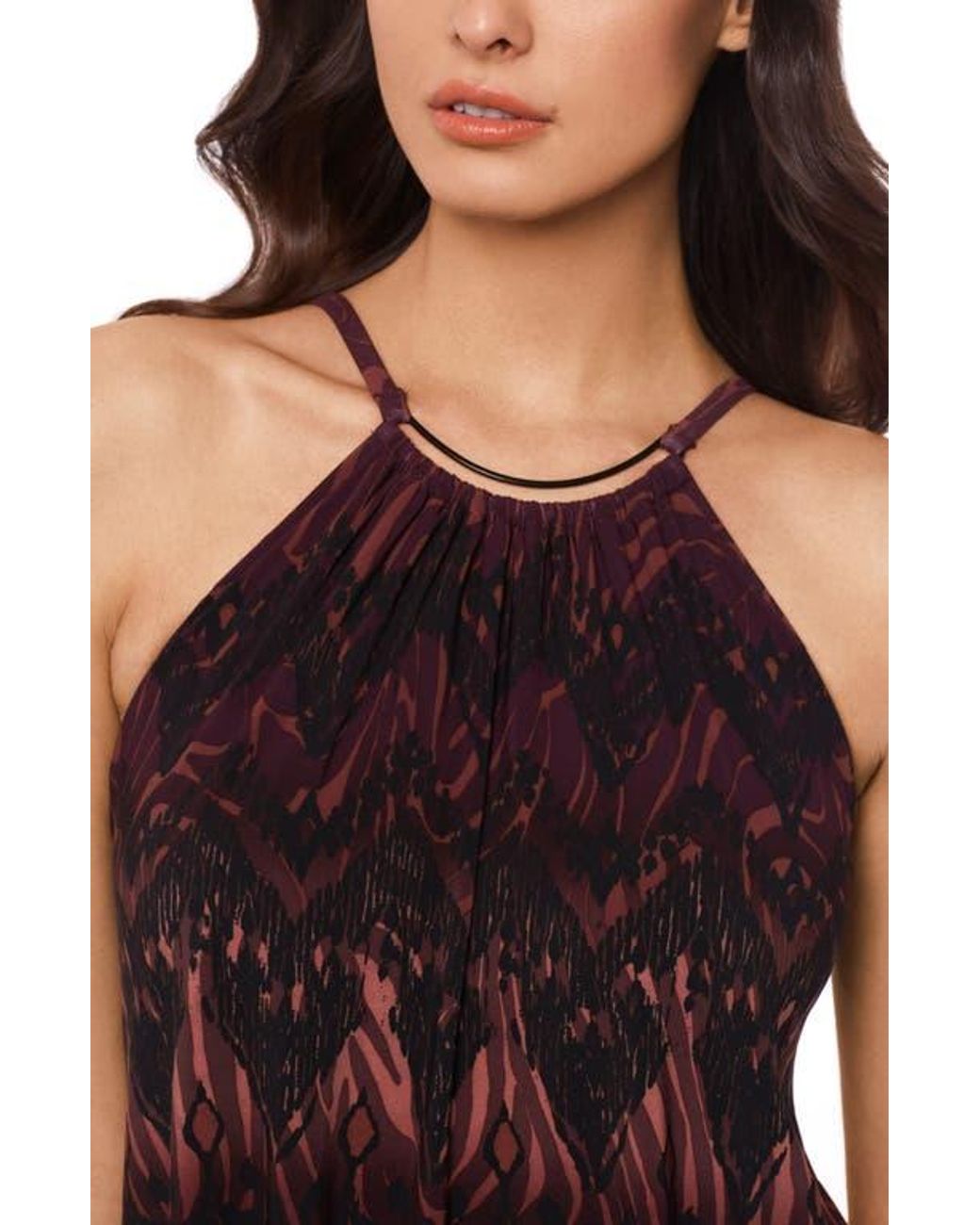 Magicsuit Zabra Goldie Skirted One-Piece Swimsuit in Purple | Lyst