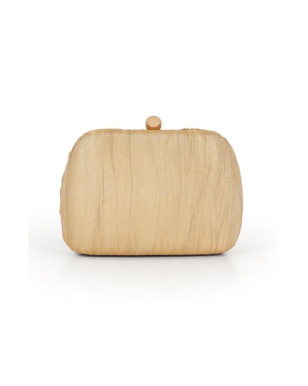 Badgley Mischka Jasmine Lame' Twist Minaudiere in Natural | Lyst