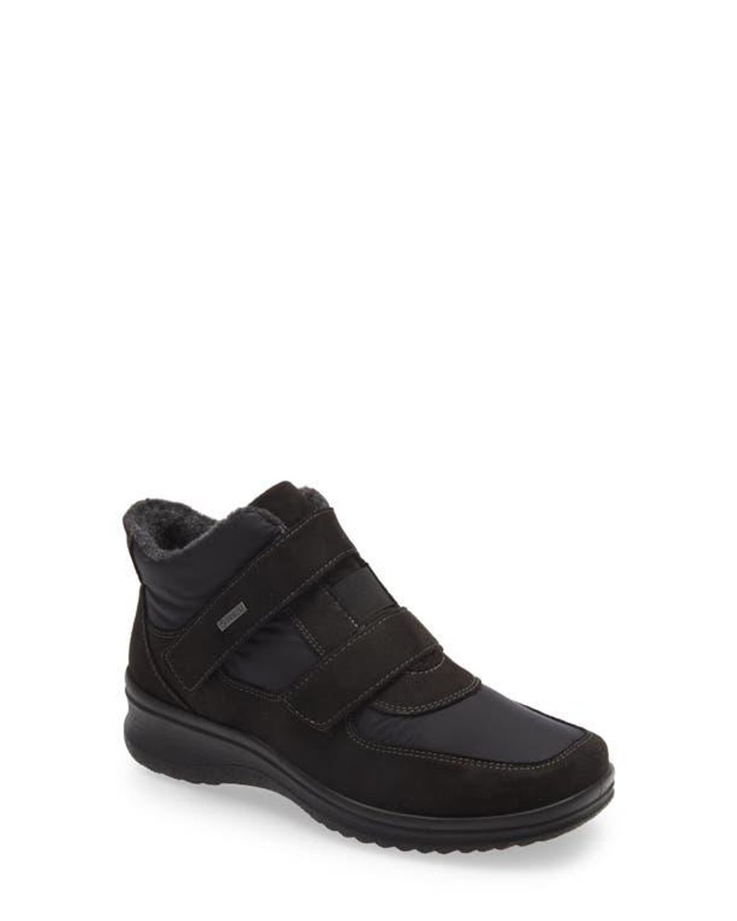 Ara Marion Faux Fur Waterproof Gore-Tex Sneaker in Black | Lyst