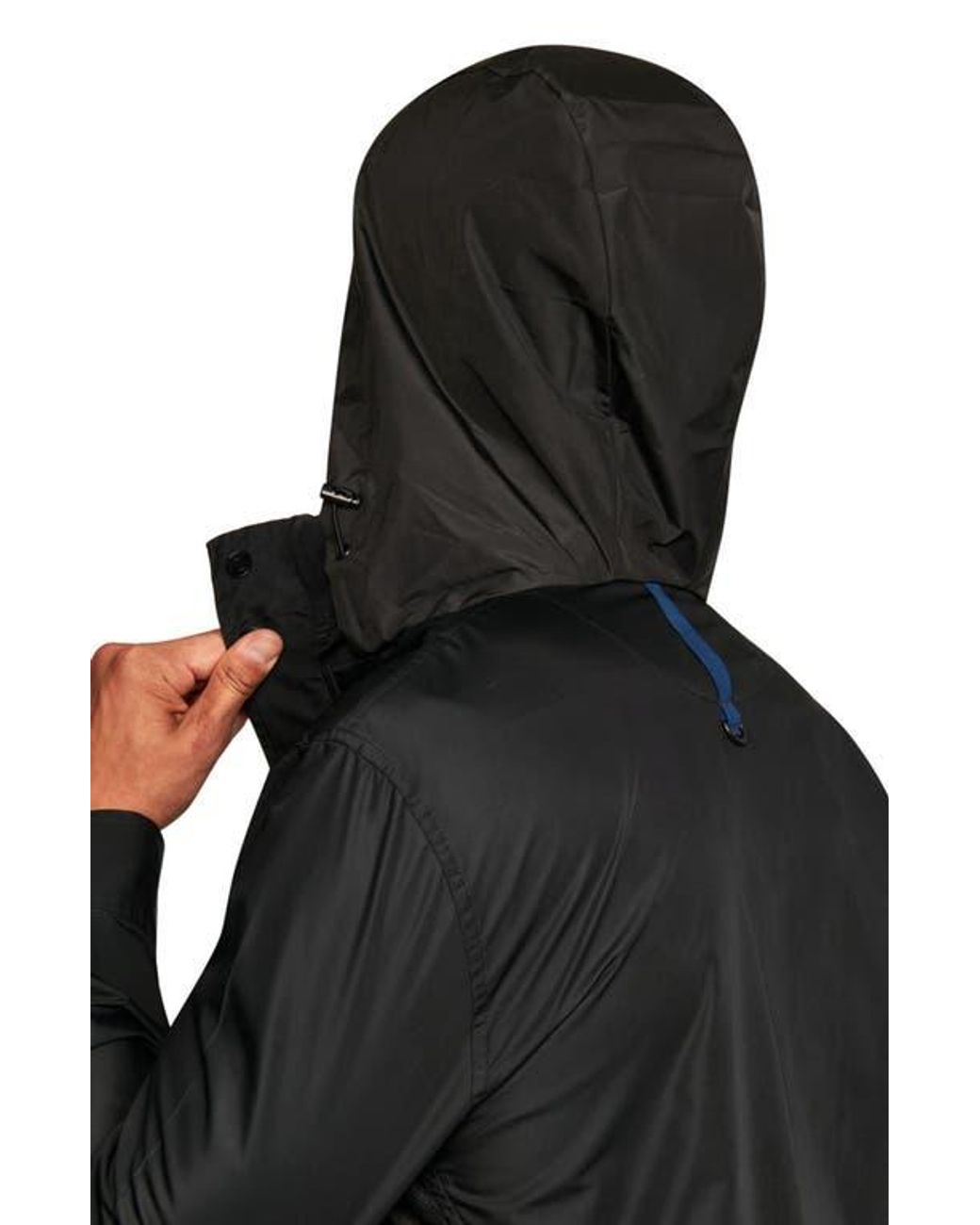 W.r.k. Solid Water Resistant Mesh Hooded Jacket in Black for Men | Lyst