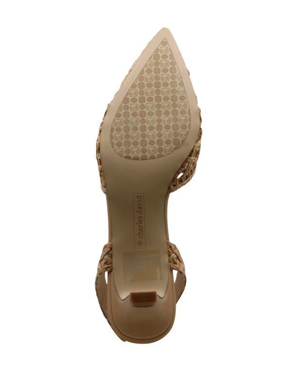 Charles David Artiste Slingback Pump in Natural | Lyst