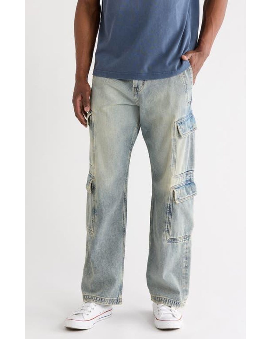 PacSun Clark Baggy Cargo Jeans in Blue for Men | Lyst