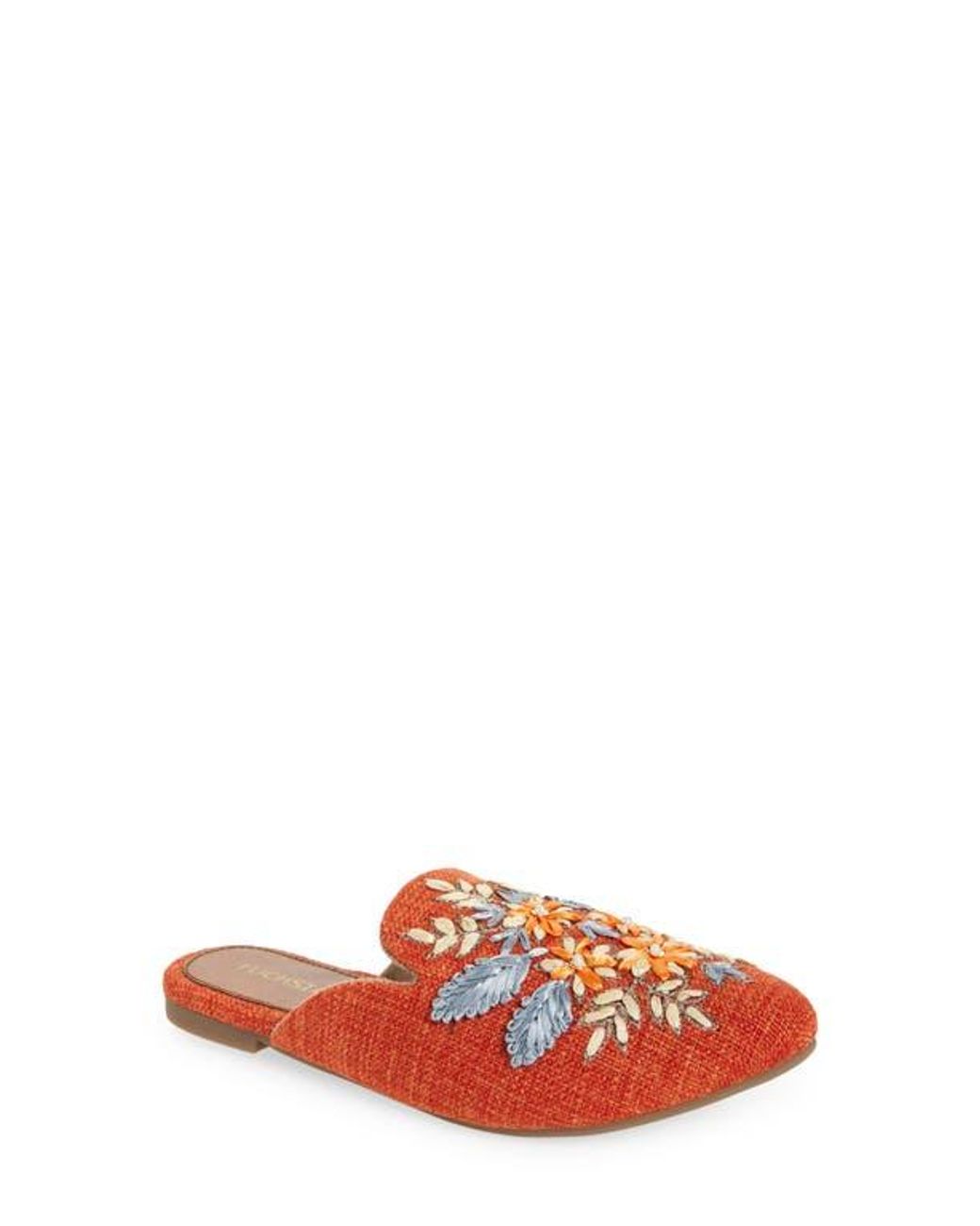 Fuchsia Jute Embroidered Mule | Lyst
