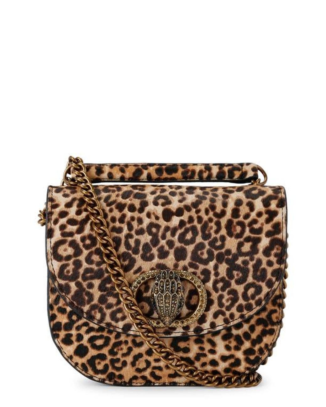 Kurt Geiger Chelsea Genuine Calf Hair Saddle Bag in Metallic | Lyst