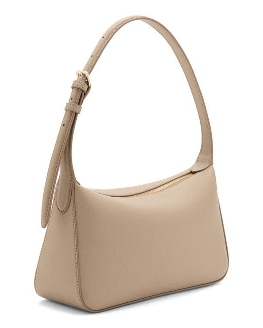 Mango Faux Leather Shoulder Bag in Natural | Lyst