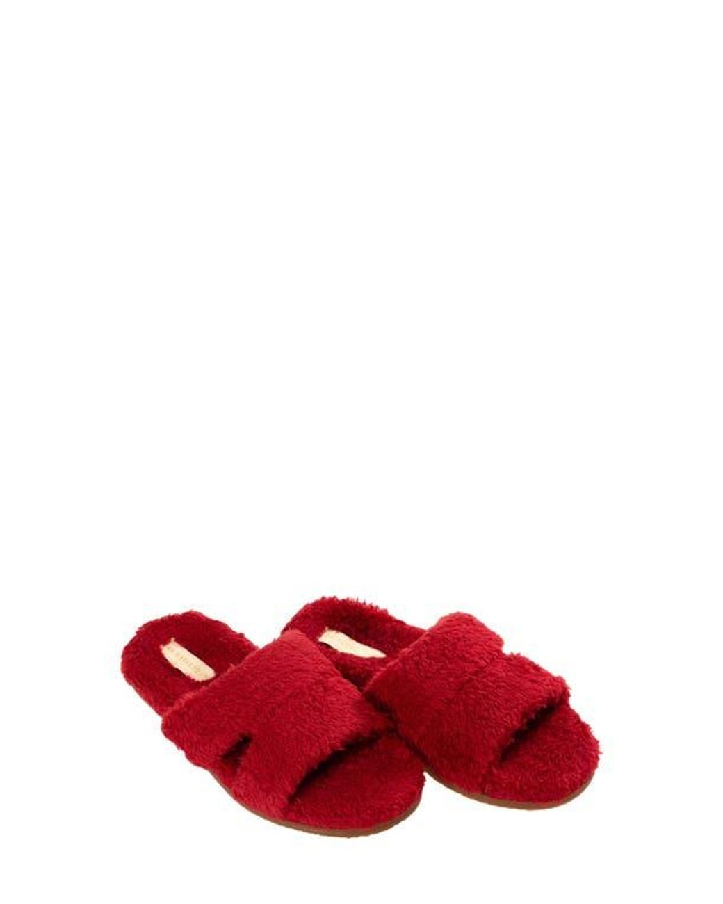 Revitalign Callie High Pile Fleece Slide Slipper in Red | Lyst