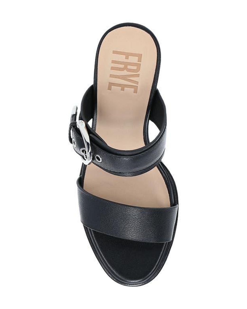 Frye Stella Buckle Sandal in Black | Lyst