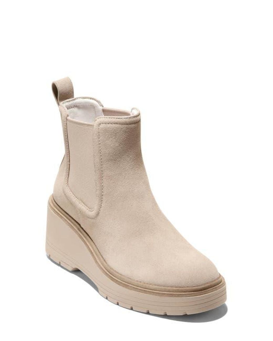 Cole Haan Zerogrand Cityquest Waterproof Wedge Chelsea Boot in Natural ...
