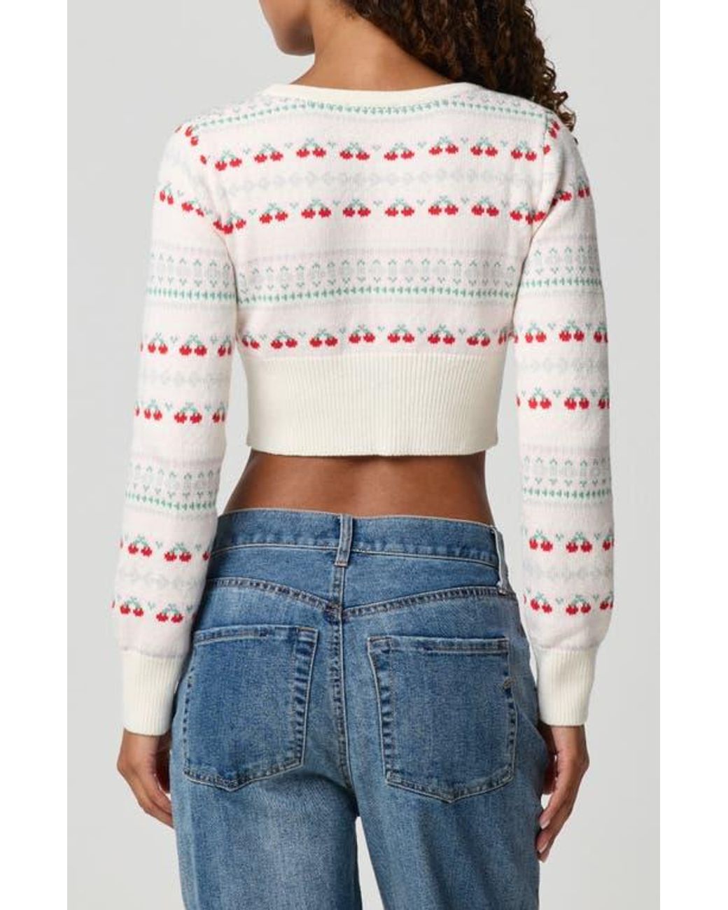 Florence By Mills Ma Cherie Tie Front Crop Cardigan in White | Lyst