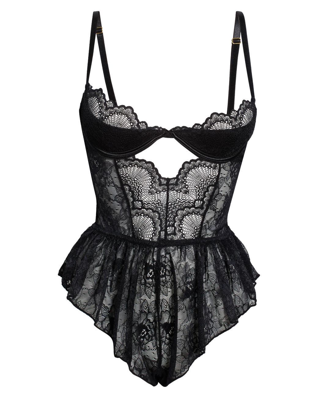 Seven 'til Midnight Lace Underwire Teddy in Black | Lyst Seven 'til Midnight Lace Underwire Teddy in Black | Lyst