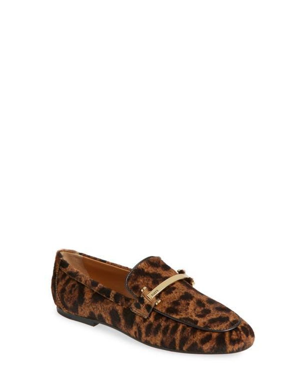 Tod's Barretta Genuine Calf Hair Loafer in Brown | Lyst