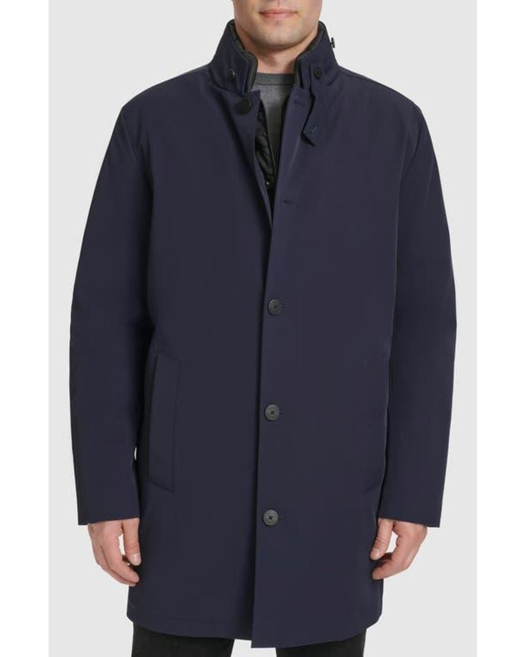 Cole Haan 3-In-1 Water Resistant Rain Coat in Blue for Men | Lyst