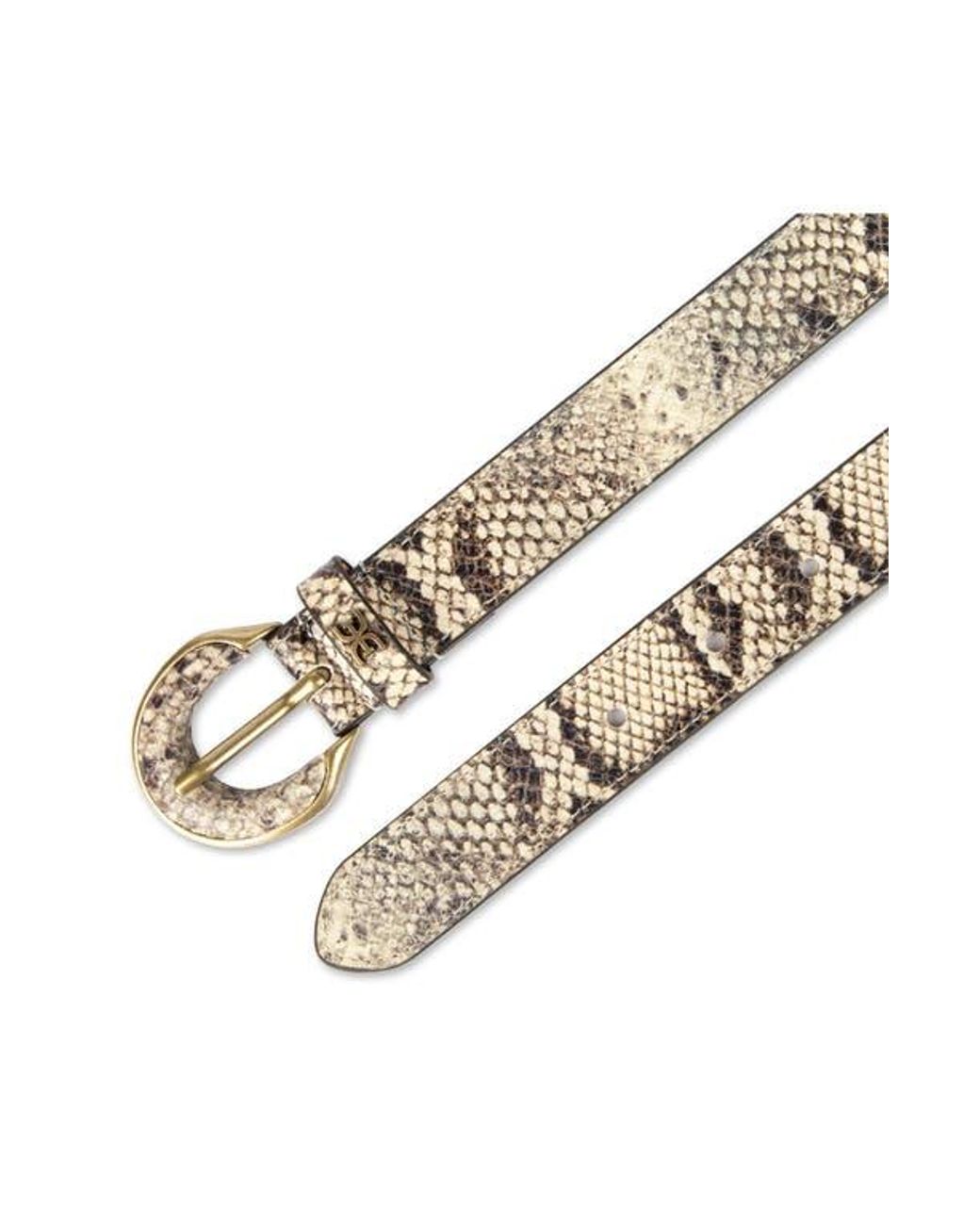 Sam Edelman Leather Inlay Belt in White | Lyst