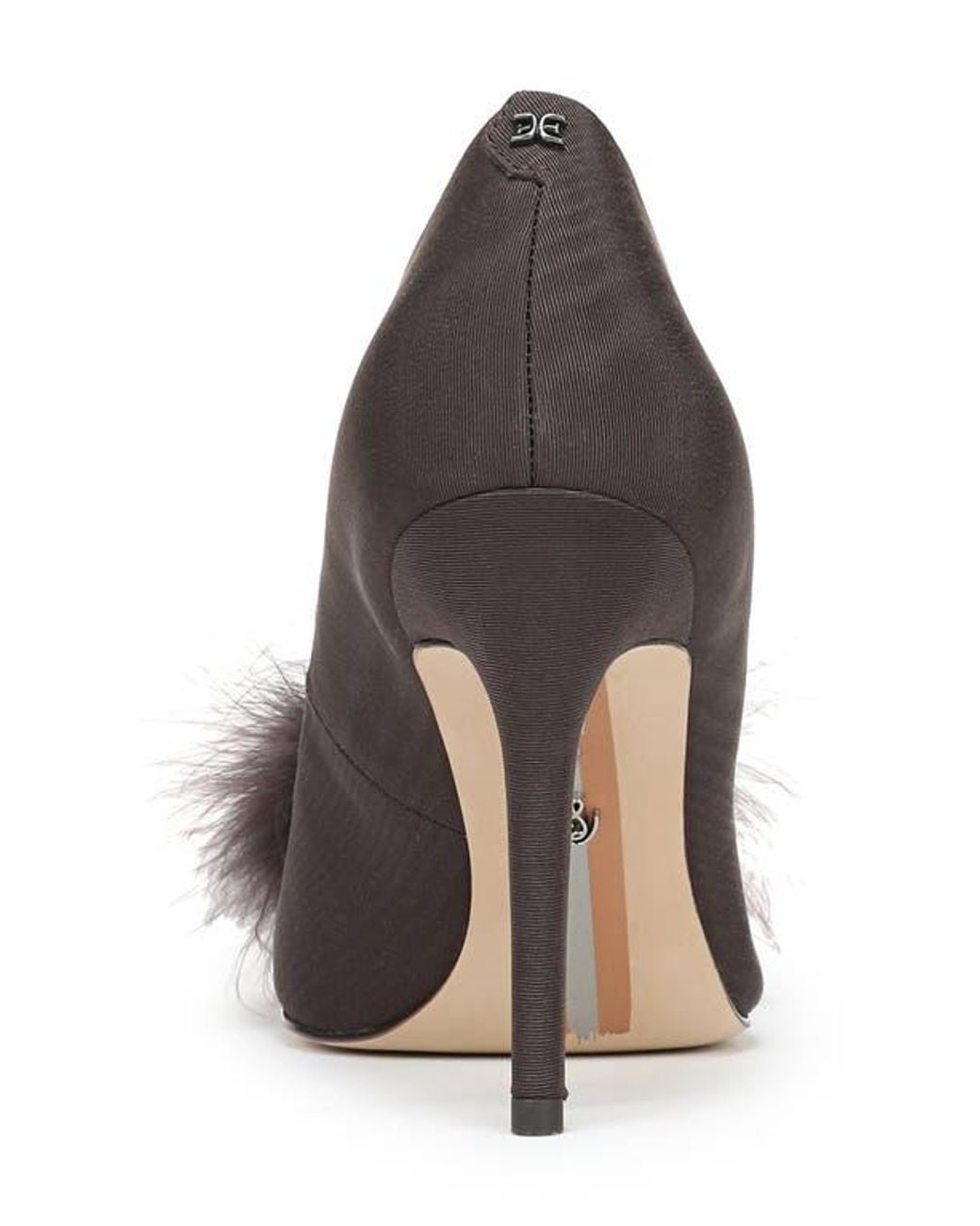 Sam Edelman Hazel Feather Embellished Pump in Gray | Lyst