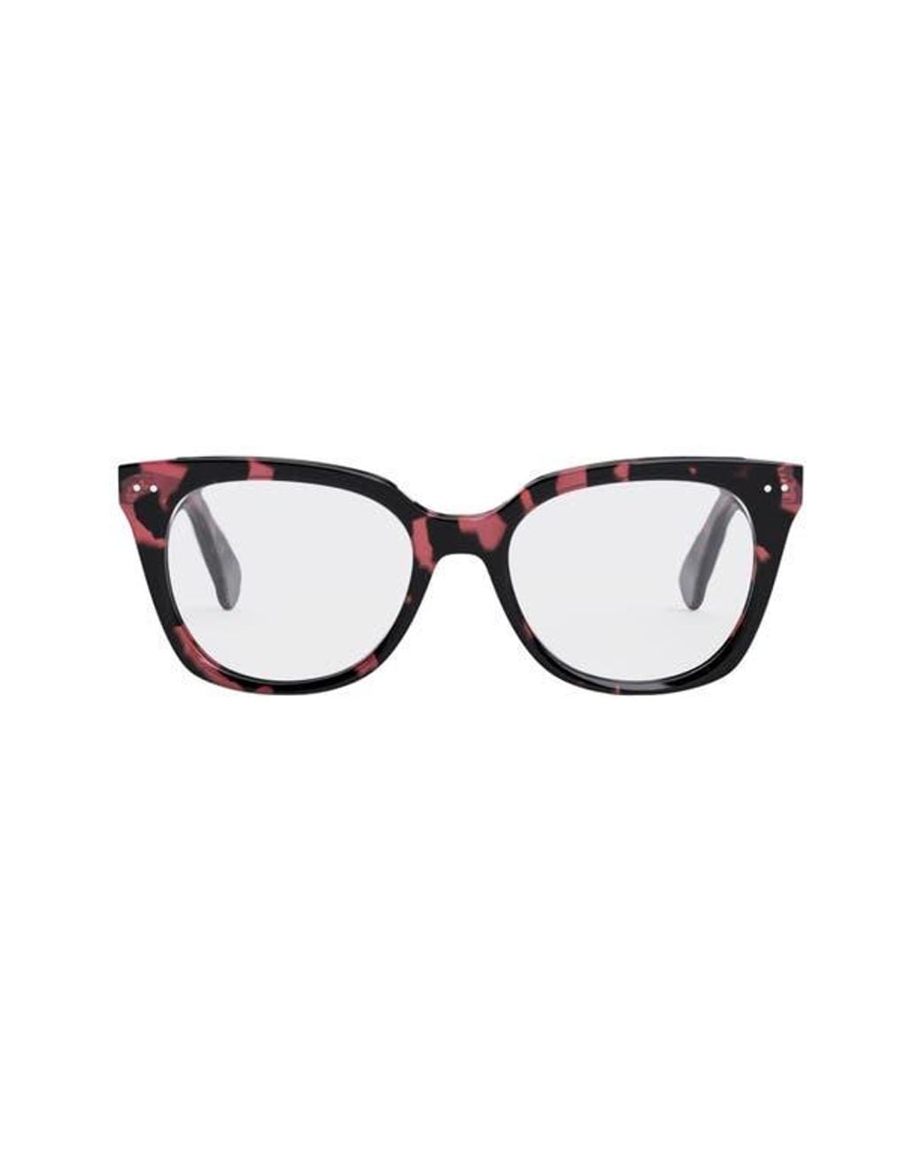 Celine Thin 2 Dots 52Mm Cat Eye Optical Glasses in Black | Lyst