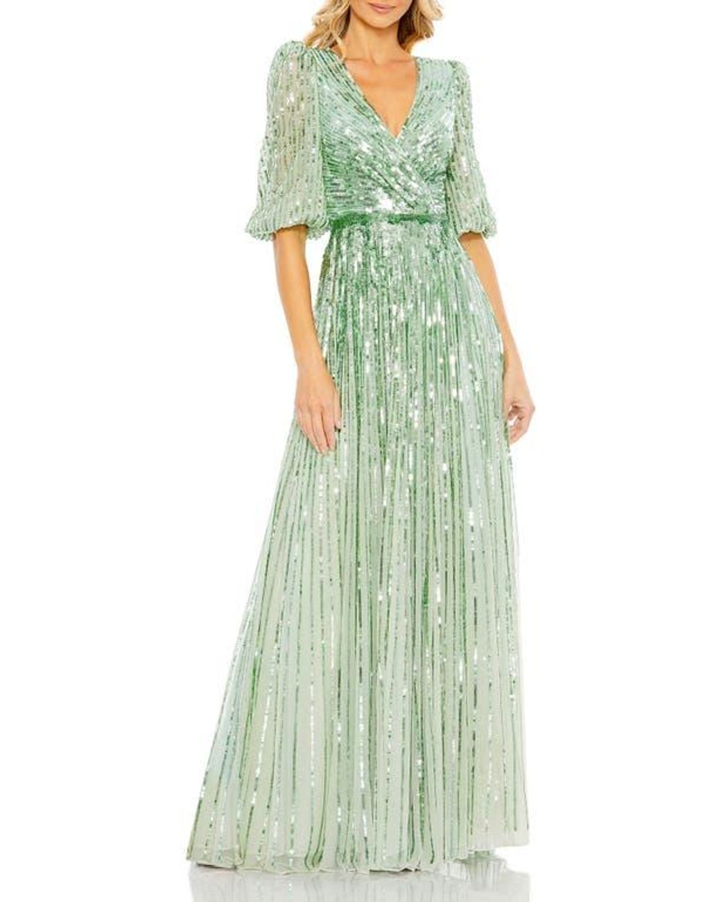Mac Duggal Green Gown