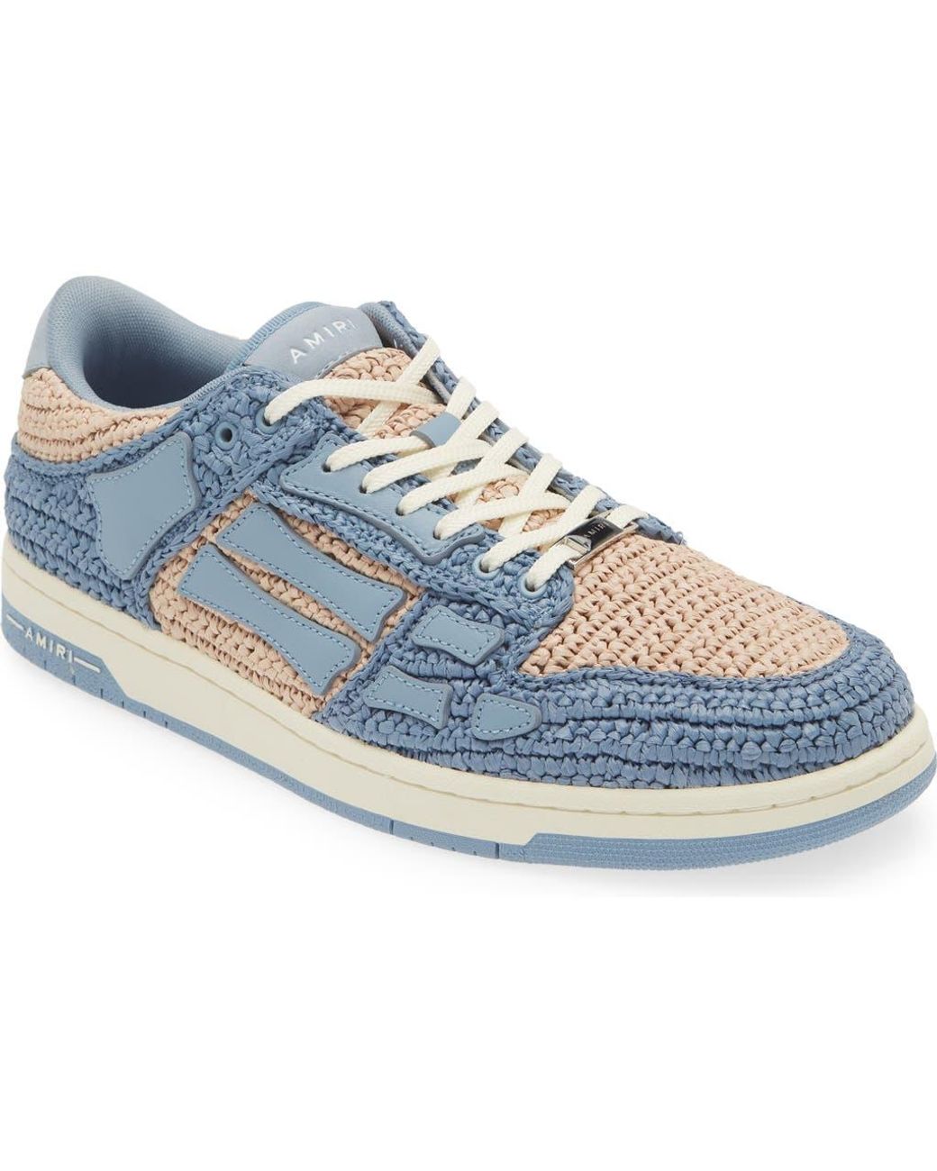 Amiri Skeleton Woven Raffia Sneaker in Blue for Men | Lyst
