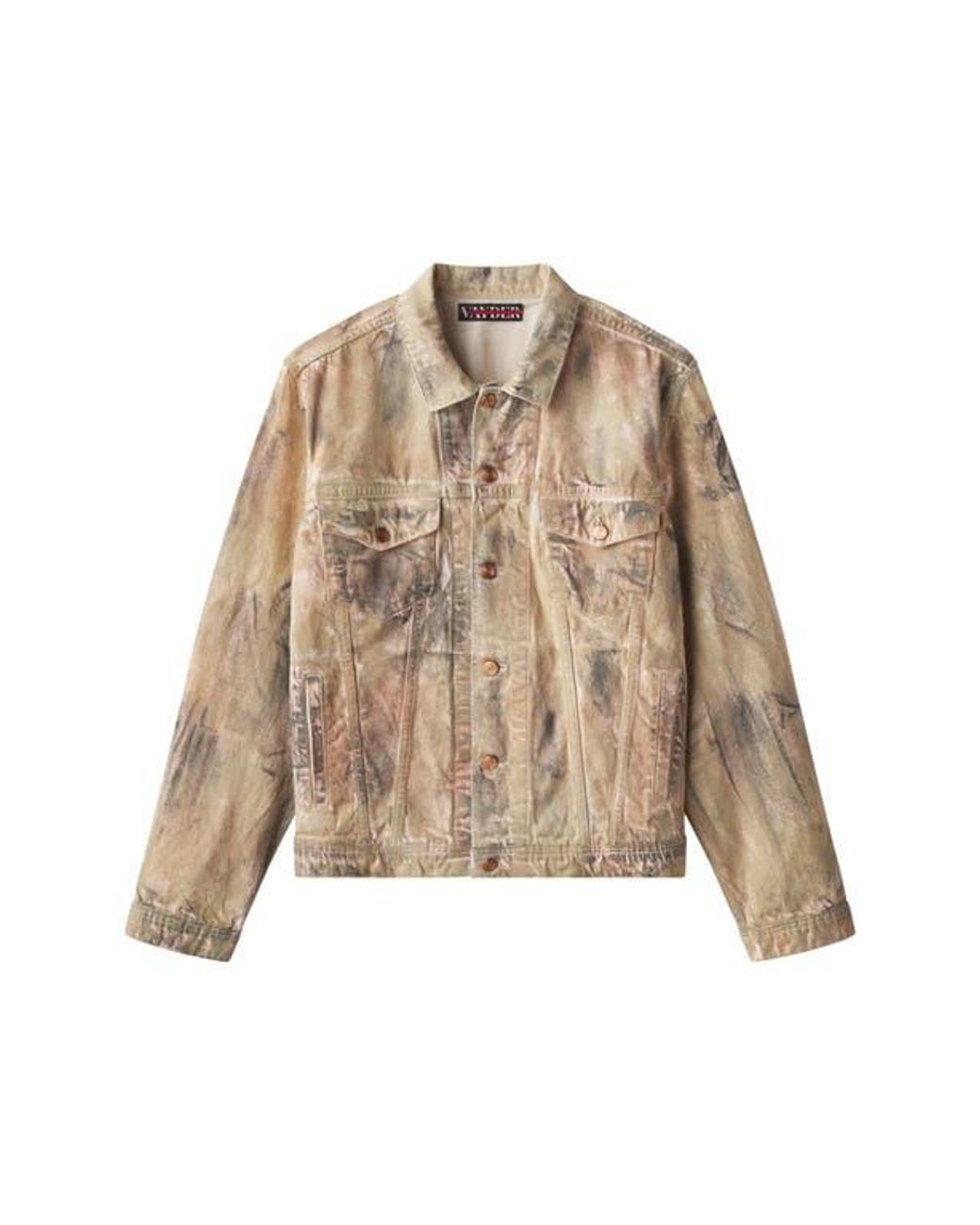 Vayder Oversize Stretch Denim Trucker Jacket in Metallic for Men | Lyst