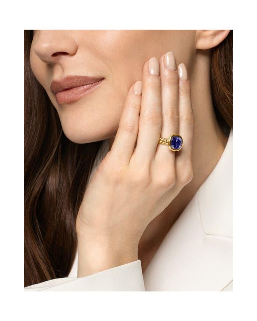 David Yurman Dy Mercer Stone Ring in Blue | Lyst