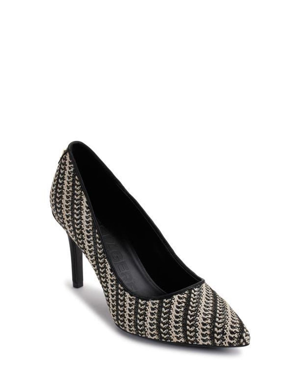 KARL LAGERFELD Royale Pointed Toe Pump in Black | Lyst