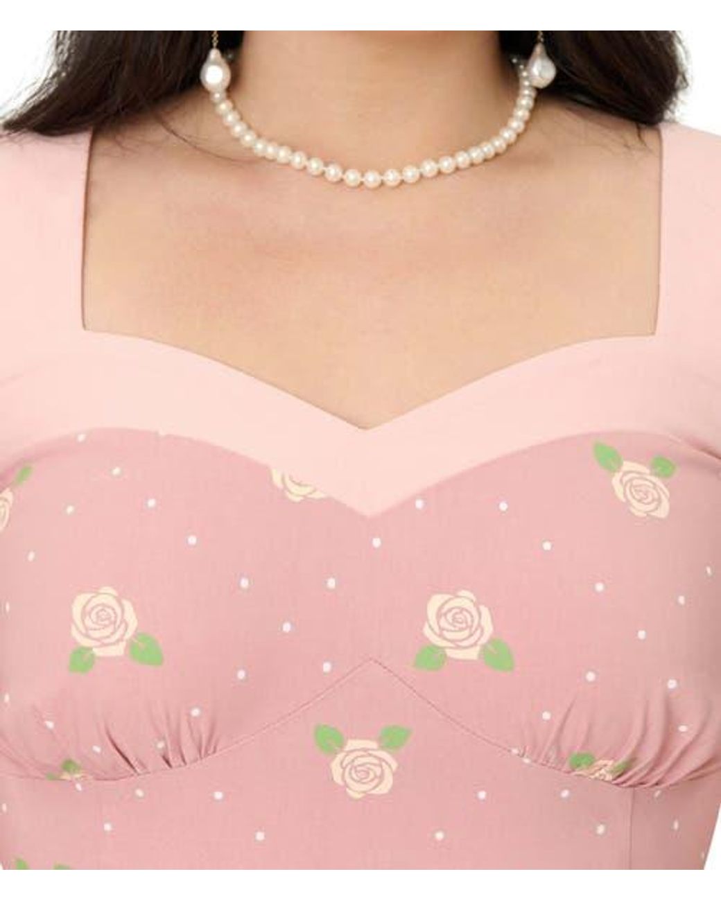 Unique Vintage Plus Size 1950S Sweetheart Neckline Swing Dress in Pink ...