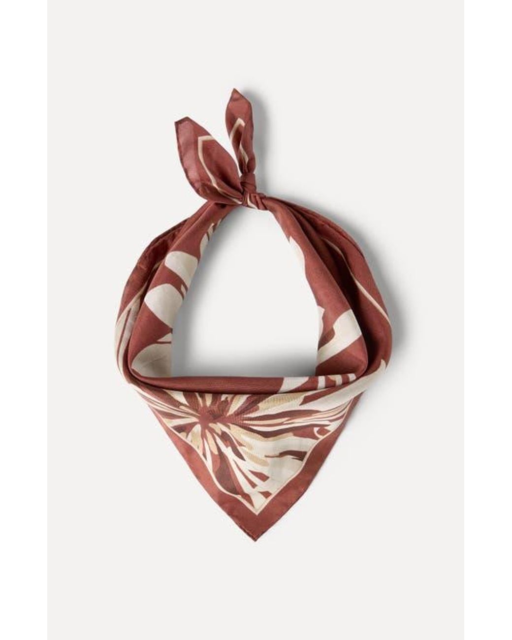 Brunello Cucinelli Bloom Print Pongee Foulard in Red | Lyst