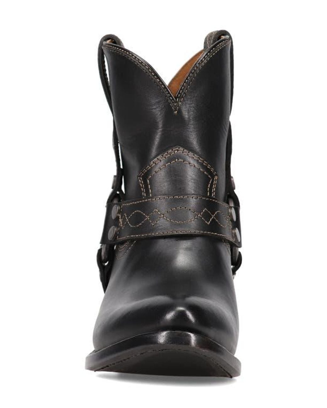Frye Billy Short Harness Boots in Black | Lyst