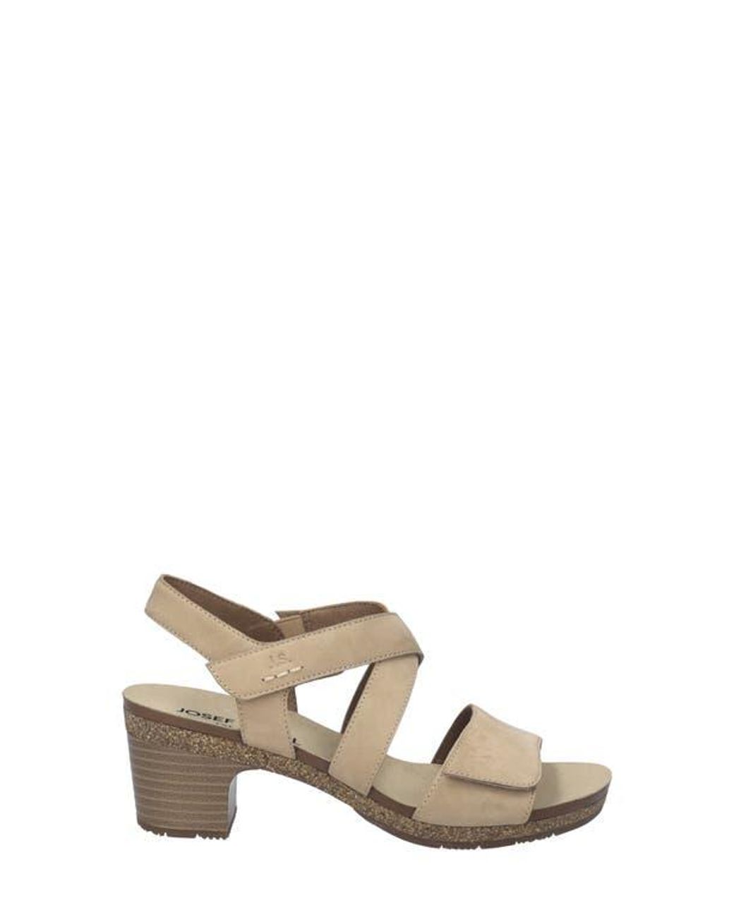 Josef Seibel Grace Ankle Strap Block Heel Sandal in Metallic | Lyst