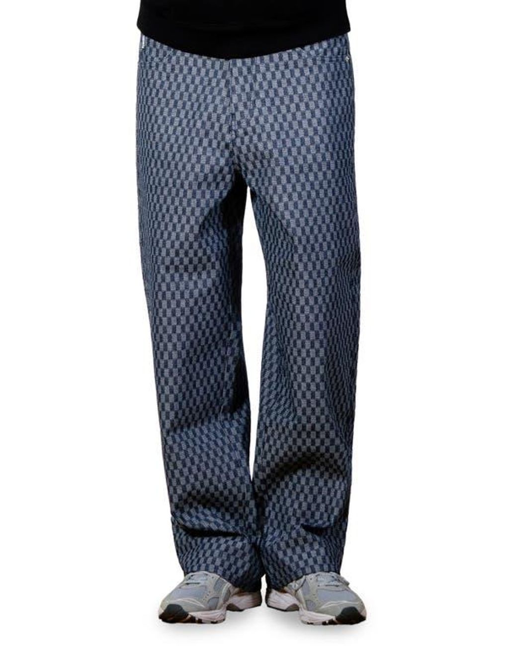 Pleasures Formula Check Baggy Wide Leg Jeans in Blue for Men | Lyst