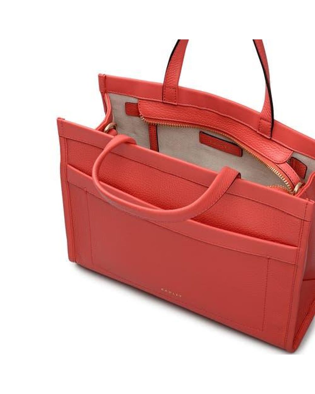 Radley Alba Place Ziptop Satchel Bag in Red | Lyst