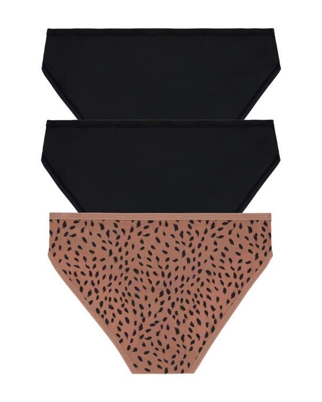 DKNY Assorted 3-Pack Microfiber Bikinis in Black | Lyst