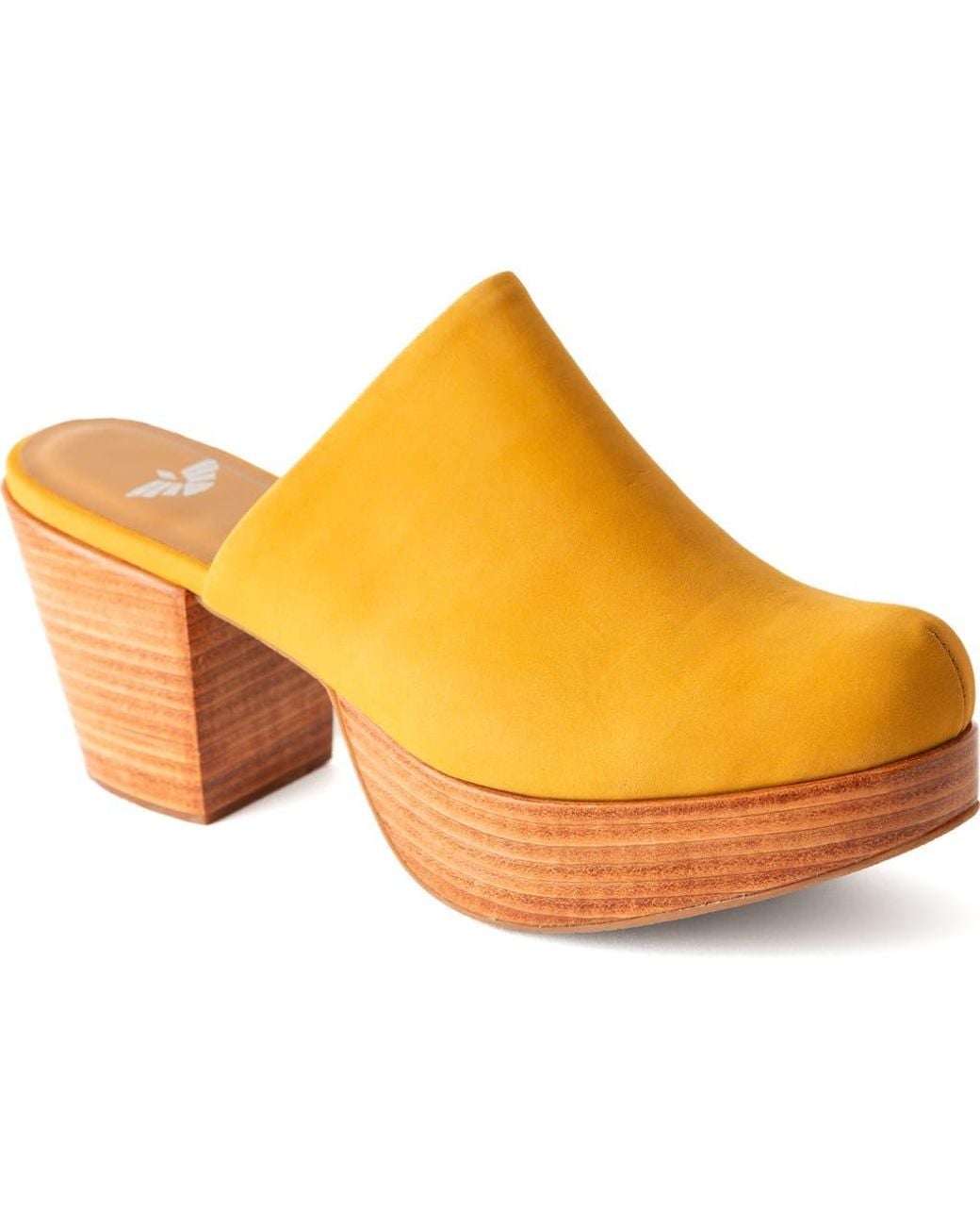 Fortress Ava Suede Clog Mule in Yellow | Lyst